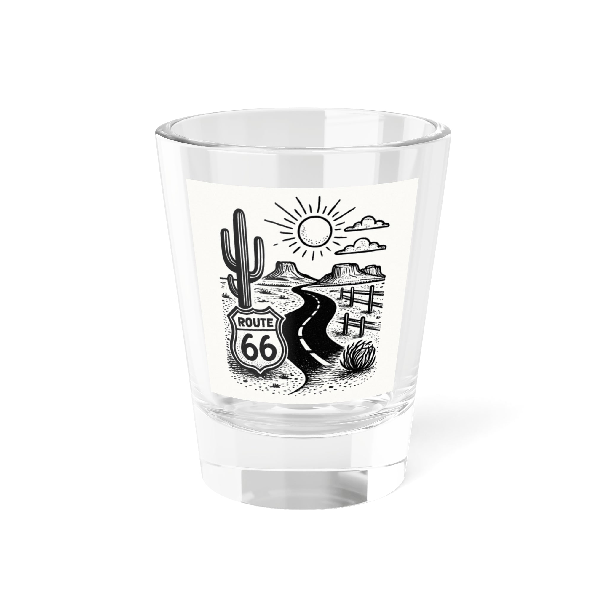 Route 66 Shot Glass | Vintage Road Trip Souvenir – Heart of The Mother Road